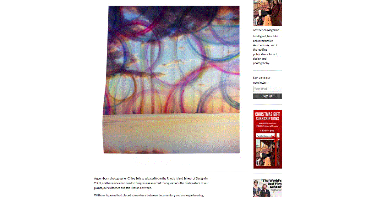 CHLOE SELLS | 29 November 2016 - 2 January 2017 | Michael Hoppen Gallery