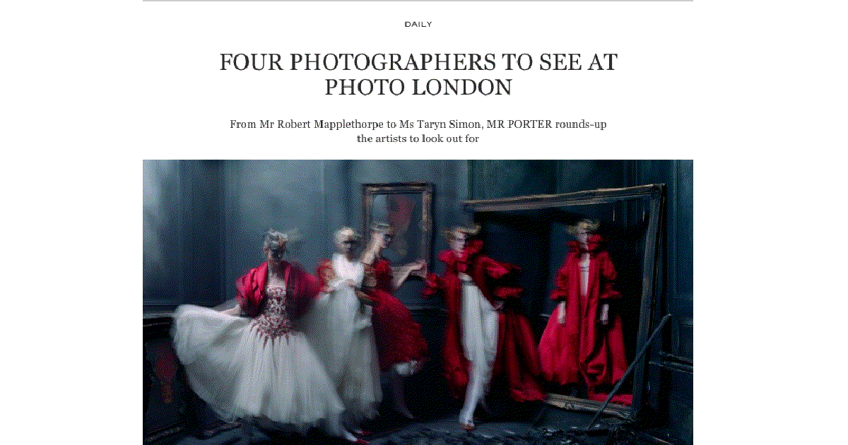 FOUR PHOTOGRAPHERS TO SEE AT PHOTO LONDON | Michael Hoppen Gallery